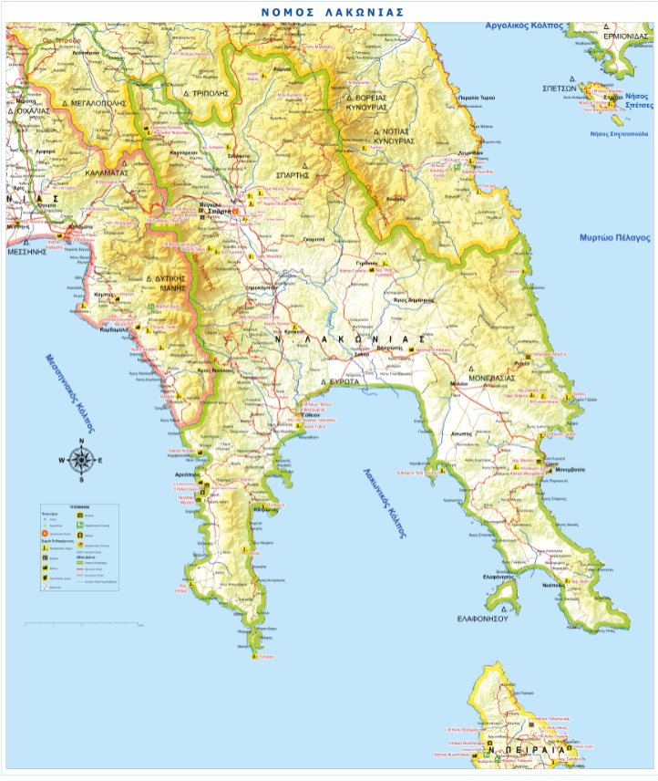 ΧΑΡΤΗΣ ΝΟΜΟΥ ΛΑΚΩΝΙΑΣ